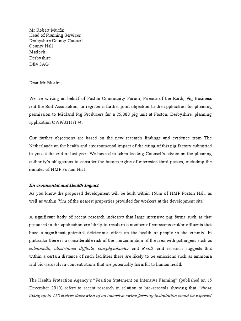 Foston Human Rights QC Letter | PDF | European Convention On Human ...