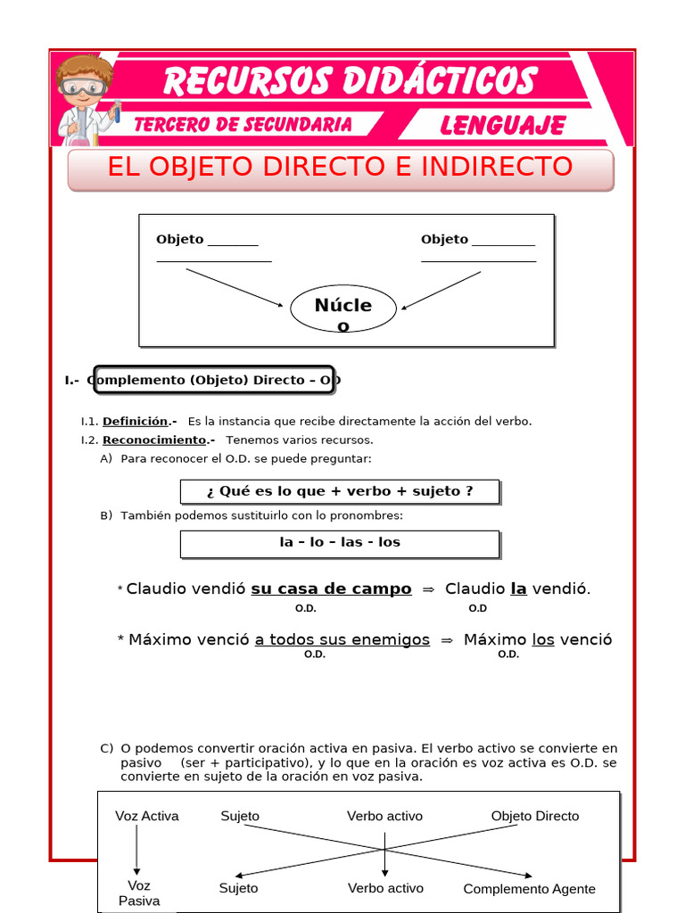 Objetos Directos e Indirectos | PDF | Objeto (gramática) | Verbo