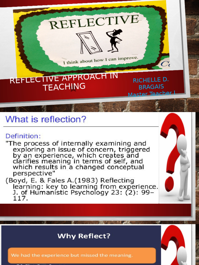Reflective Approach | PDF | Learning | Teachers