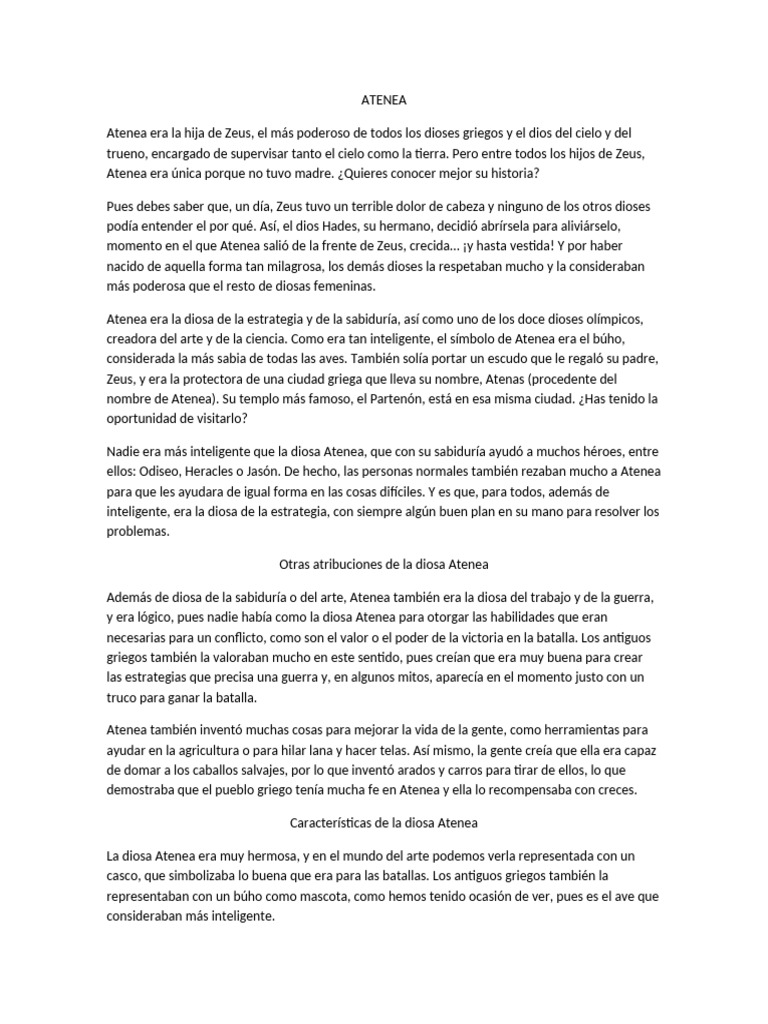 ATENEA | PDF | Atenea | Zeus