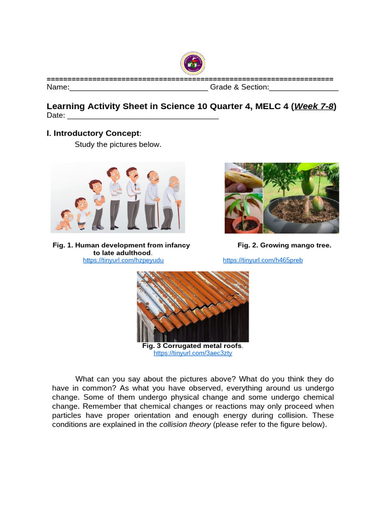 Sci10 4th Quarter MELC 4 | PDF | Reaction Rate | Chemical Reactions