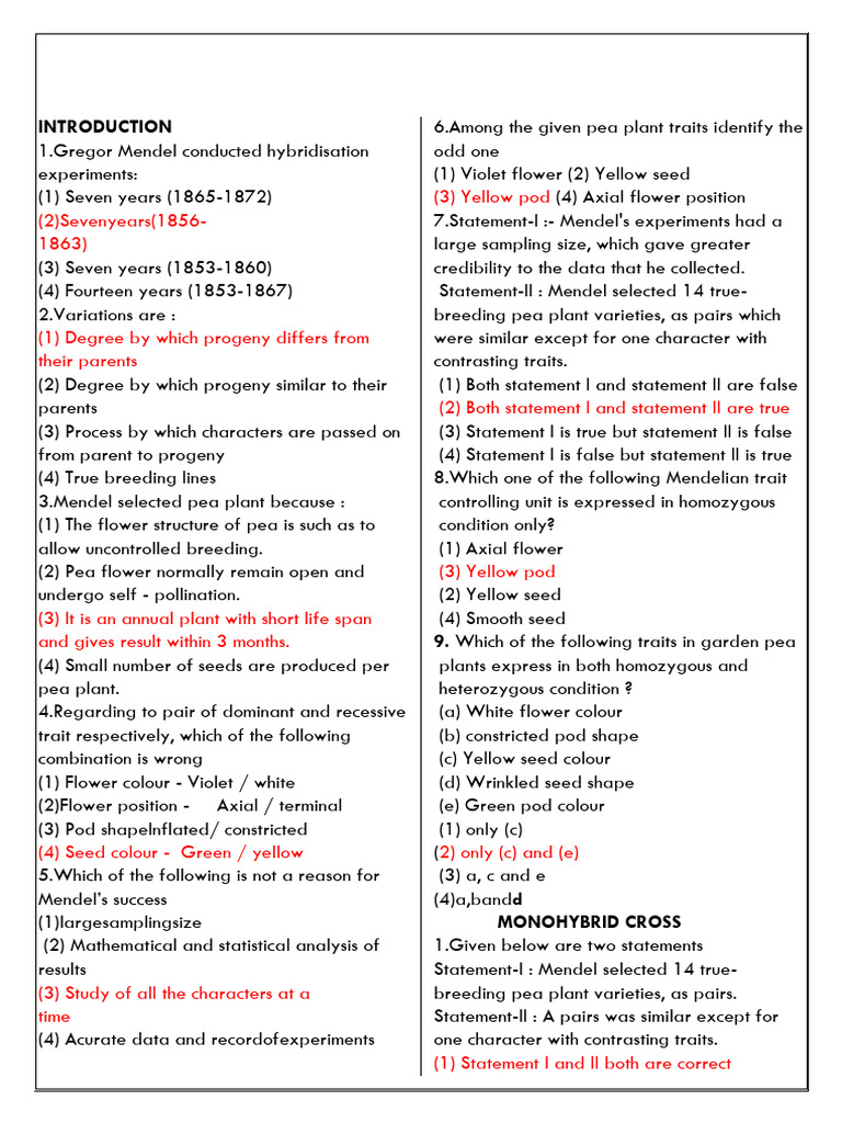Genetics-2nd Revision 2023 | PDF | Dominance (Genetics) | Genotype