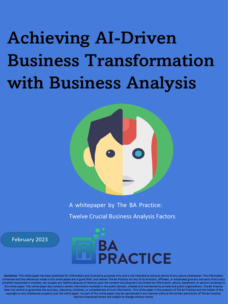 Achieving AI-Driven Business Transformation With Business Analysis ...