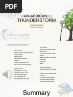 A Stylistic Analysis on the Poem an African Thunderstorm | PDF | Poetry