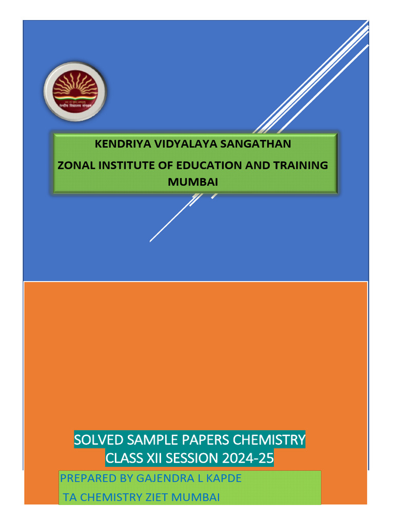 Class 12 Chemistry Sample Papers | PDF | Chemical Compounds | Chemical ...