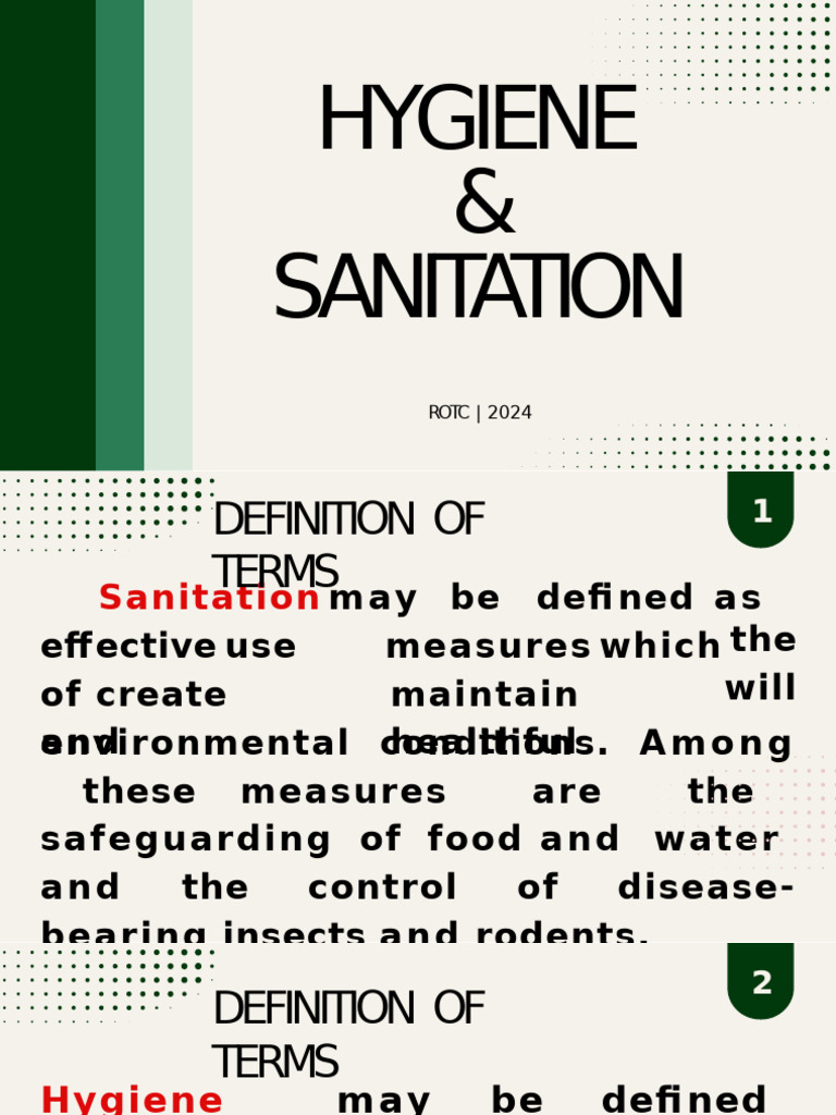 Hygiene Sanitation | PDF | Hygiene | Waste Management