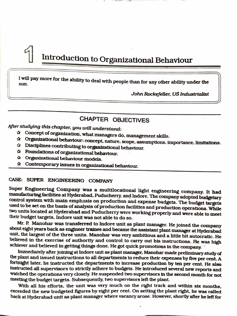 Unit-1 OB | PDF | Psychology | Business