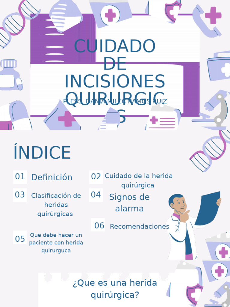Cuidado de Incisiones Quirúrgicas | PDF | Herida | Causas de la muerte