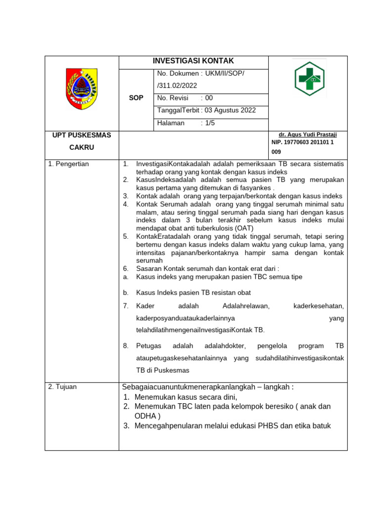 SOP IK CAKRU 2023 | PDF