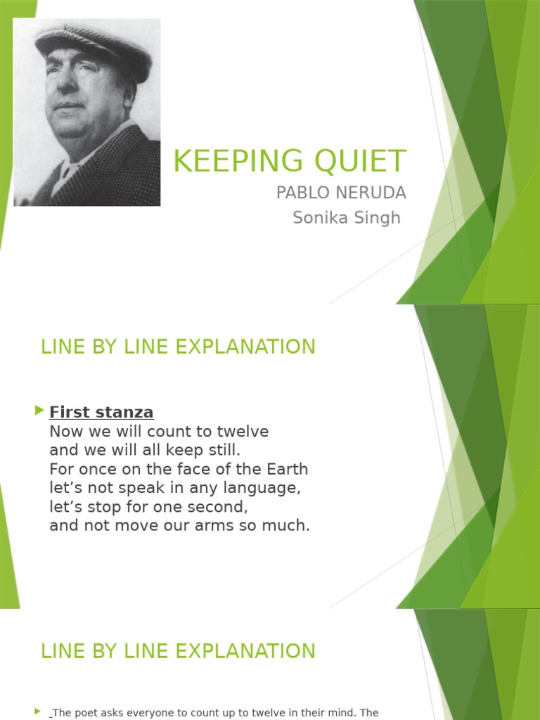 3 Keeping Quiet Poem | PDF