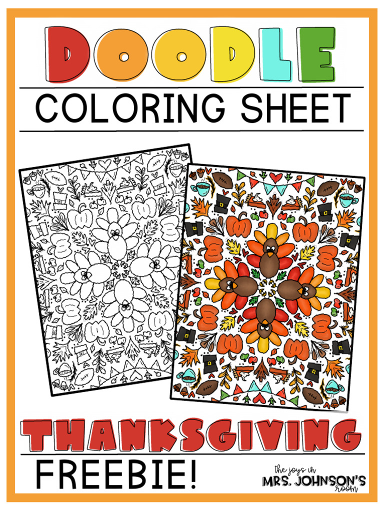 Coloring Sheet: Thanksgiving | PDF