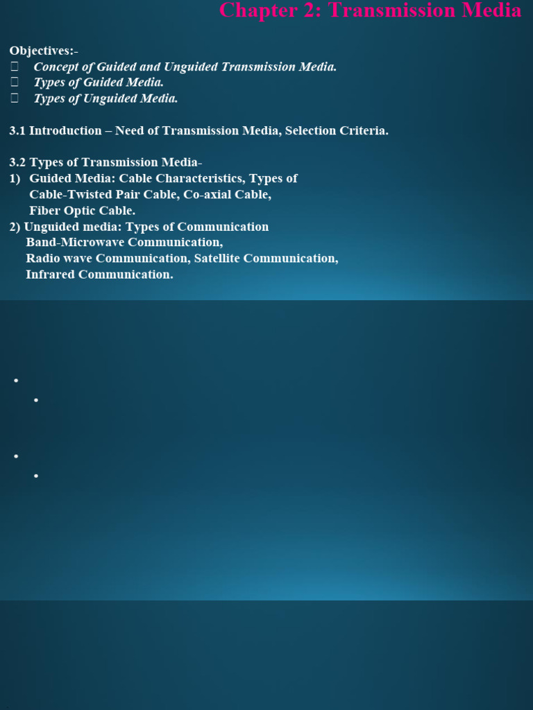 Dcn-Guided Transmission Media | PDF | Transmission Medium | Coaxial Cable