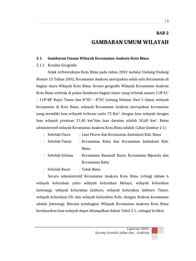 Bab 2 Gambaran Umum Wilayah | PDF