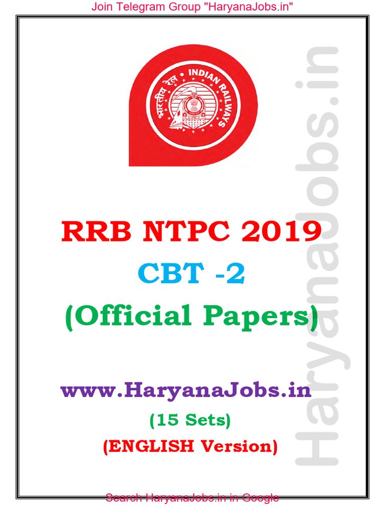 RRB NTPC CBT 2 Level 2 6 Question Papers 2022 English | PDF