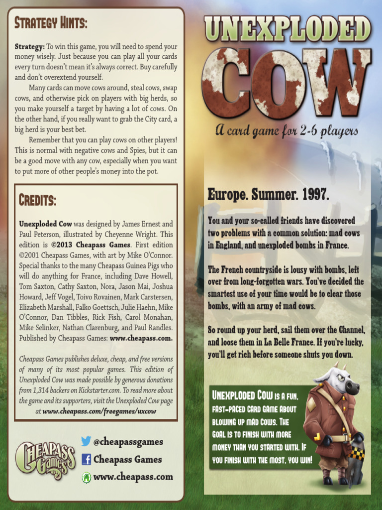 Unexploded Cow Rules | PDF
