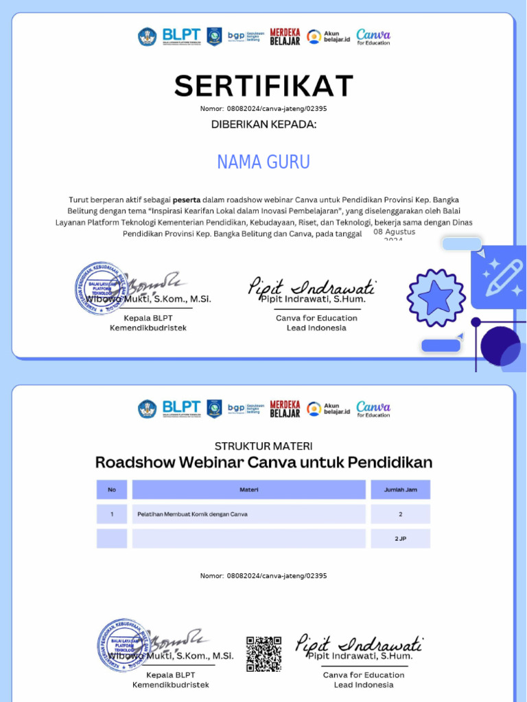 Sertifikat Webinar Canva - BARU | PDF
