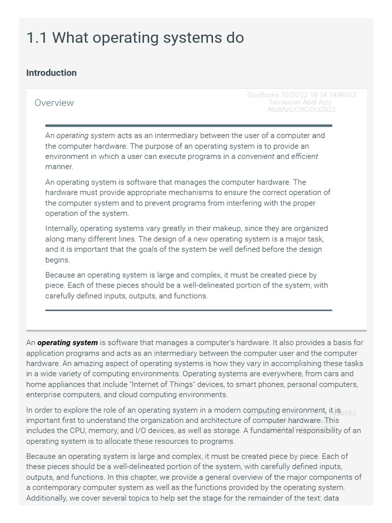 Introduction OS Concept 10E | PDF | Computer Data Storage | Operating System