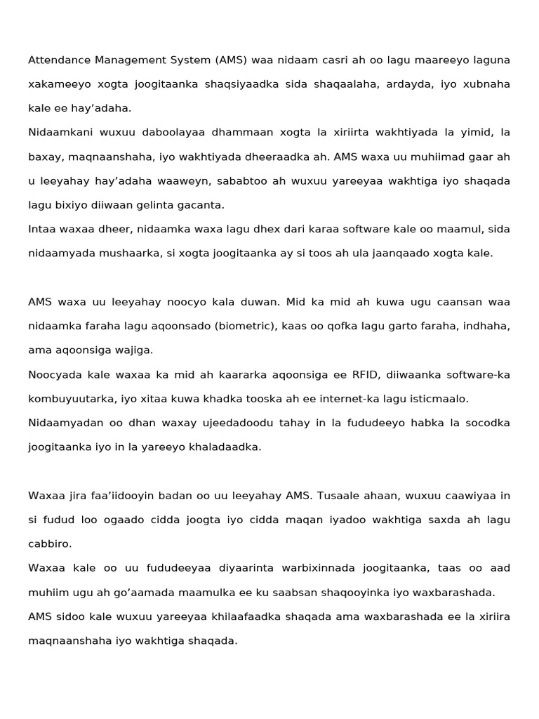 Attendance Management System | PDF