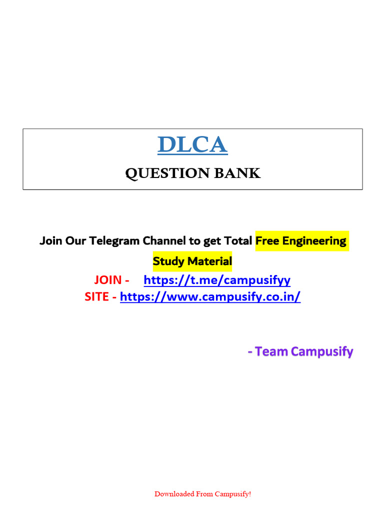 DLCA QB by Campusify | PDF