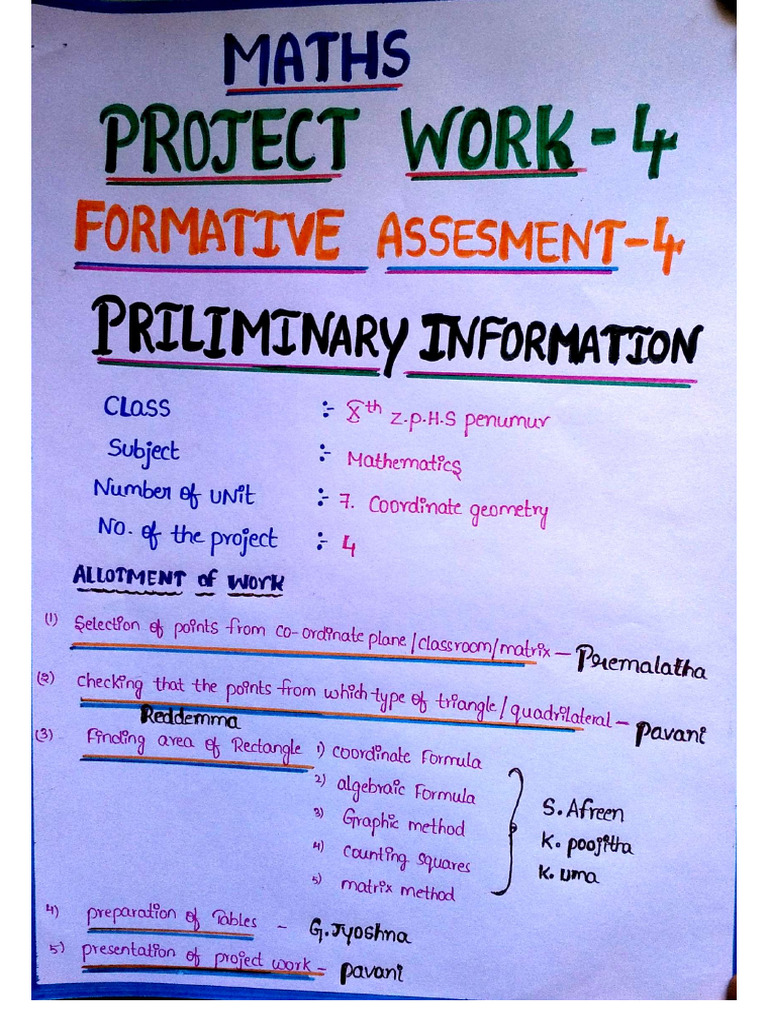 Tlm4all@Fa4 10th Maths-Em Project Type-6 | PDF