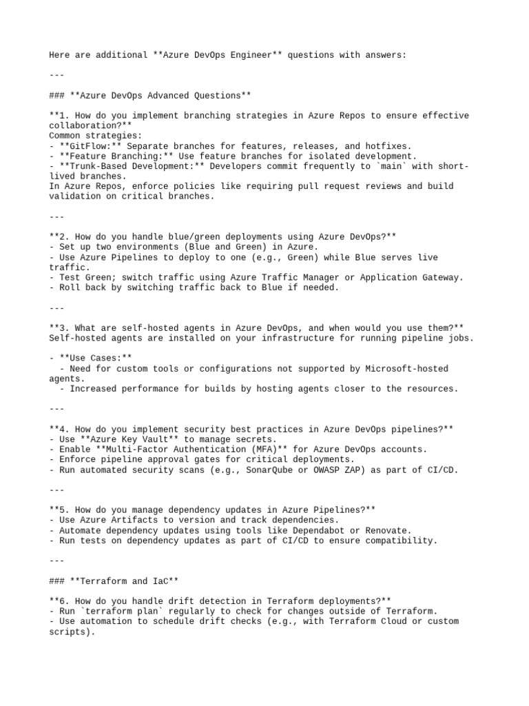 Azure DevOps Interview Q & A | PDF | Microsoft Azure | Software Engineering