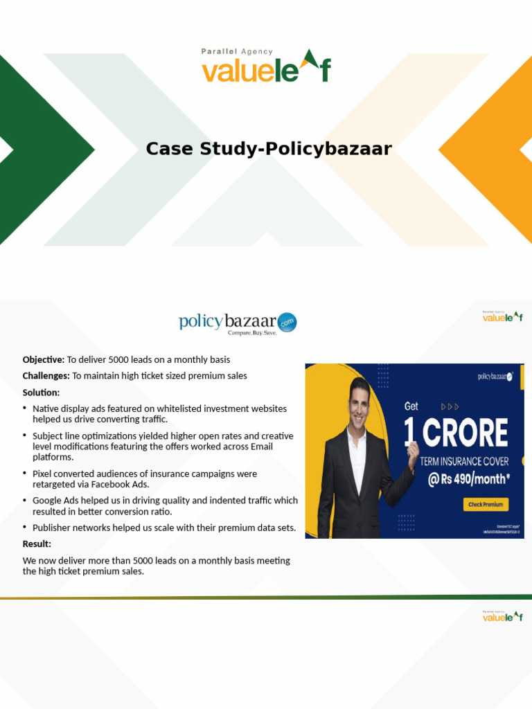 Case Study - Policybazaar | PDF