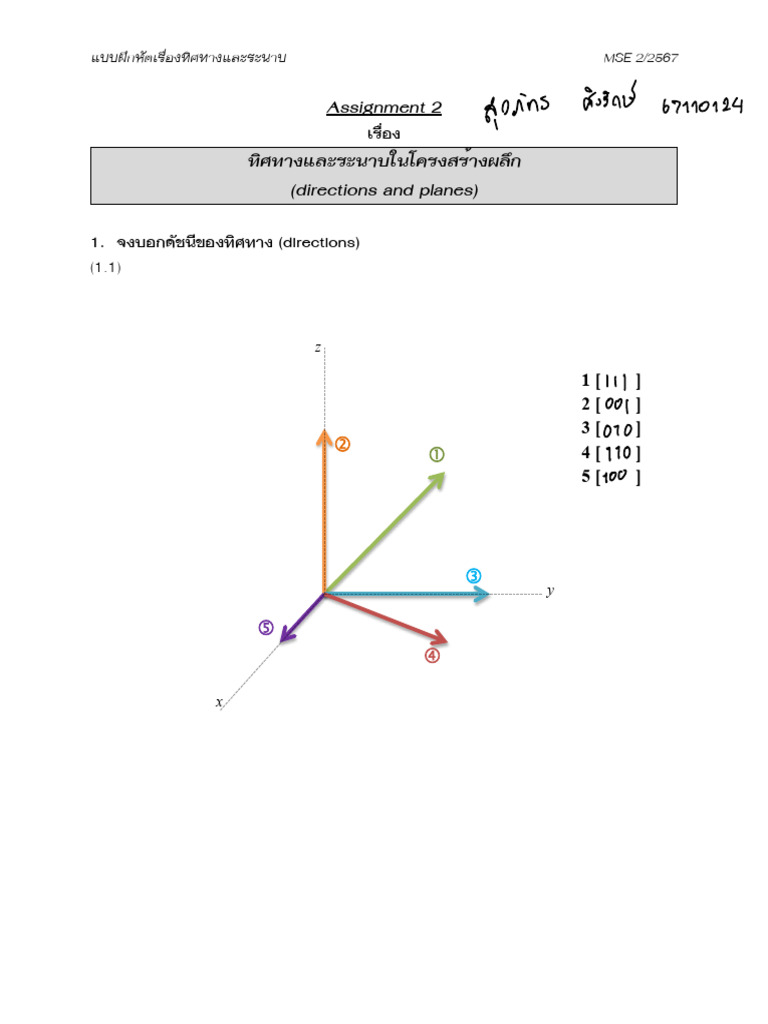 Assignemnt 2 - Direction and Plane 2 | PDF