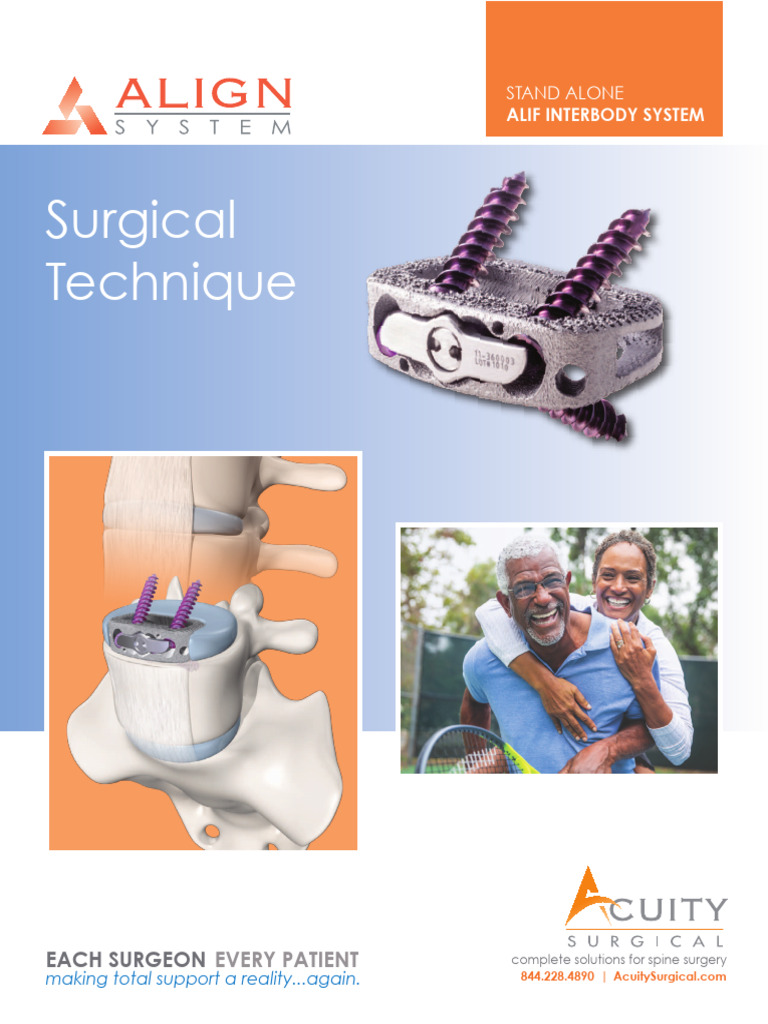 ALIF Interbody System Surgical Guide | PDF | Surgery | Implant (Medicine)