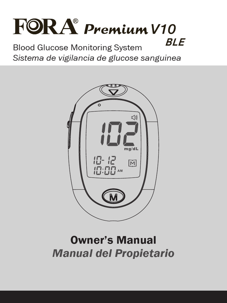FORA Premium V10 BLE 4124B Meter Manual en ES 311 4124200 003 Outline ...