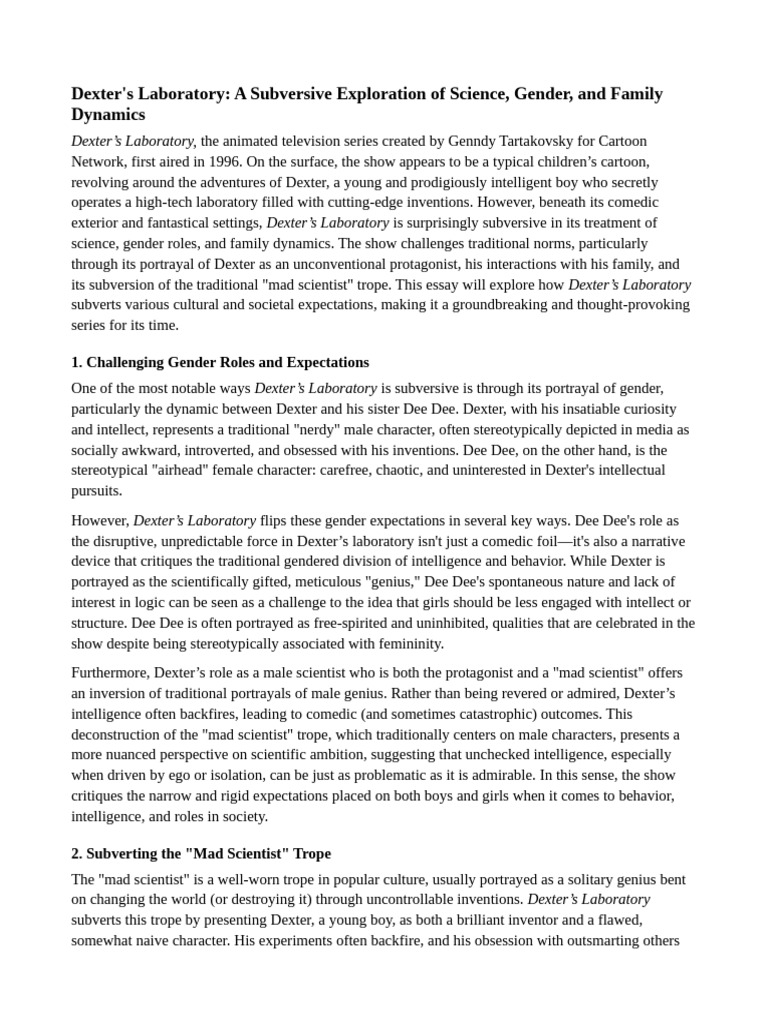 Dexter Labratory | PDF