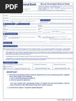PNB Customer Update Form | PDF | Information | Banks