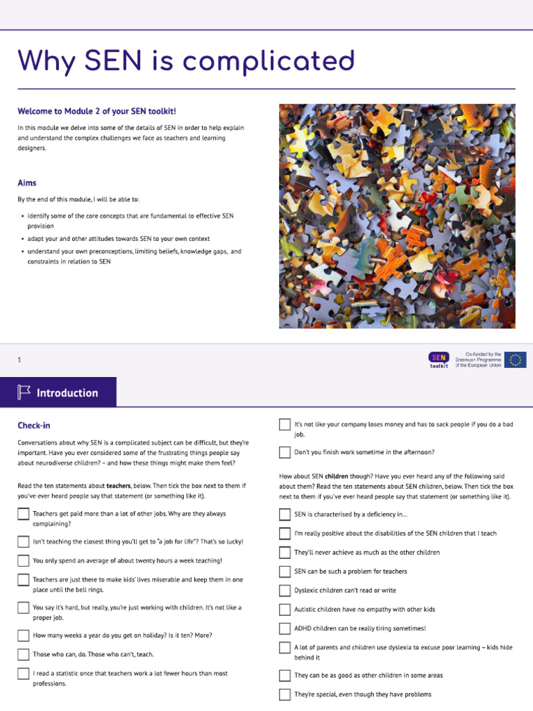 SEN Module-2 | PDF | Autism Spectrum | Dyslexia
