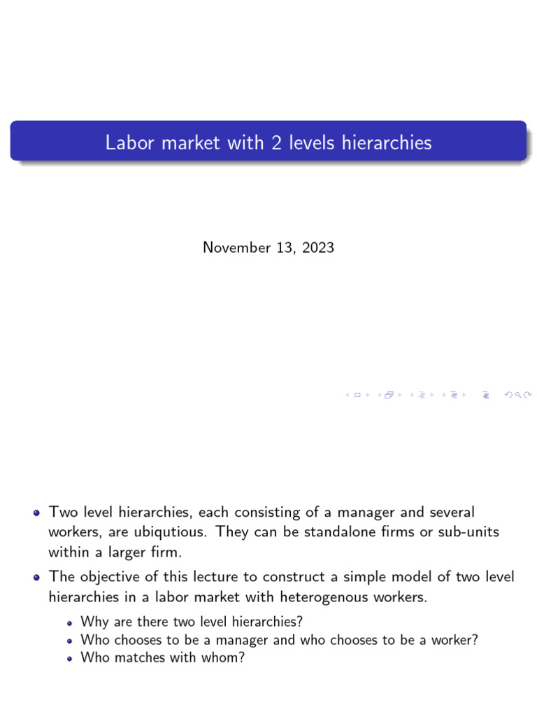 2023 L8 Labor Market 2 Levels Hierarchies | PDF | Labour Economics ...