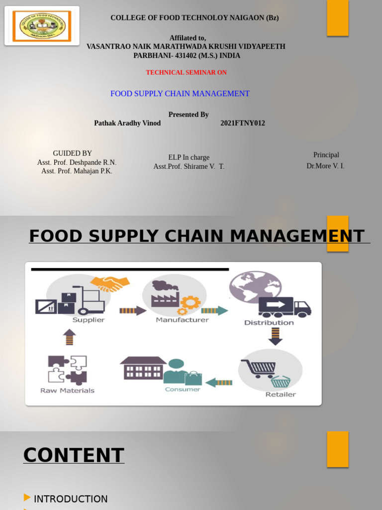 Food Supply Chain Management | PDF | Supply Chain Management | Supply Chain