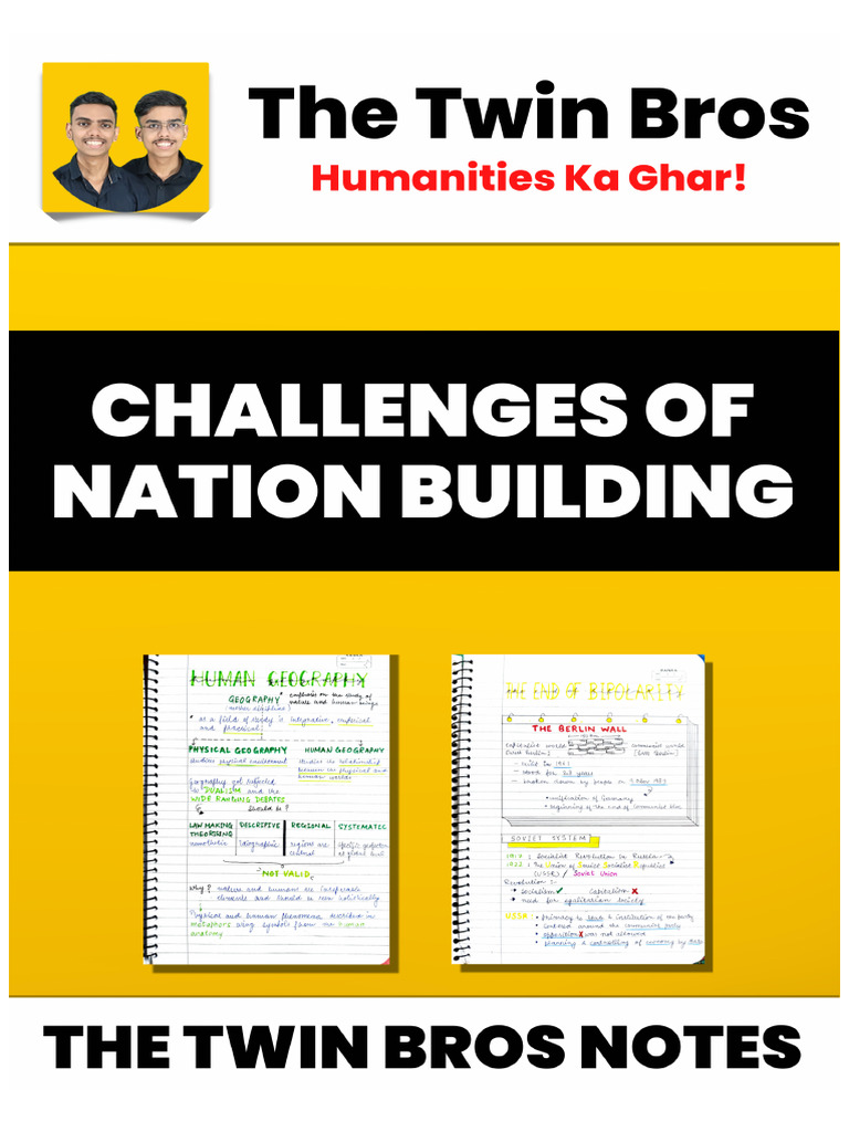 Challenges of Nation Building Notes by The Twin Bros | PDF | Politics ...