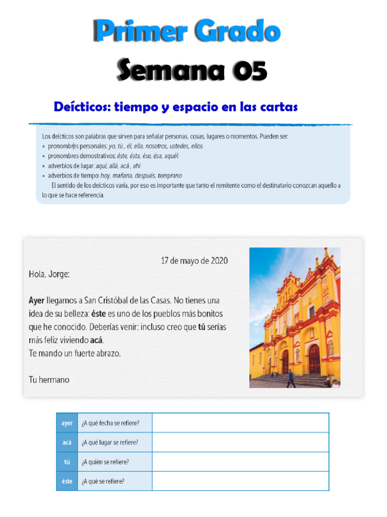 ACTIVIDADES 1° SEMANA 05 | PDF