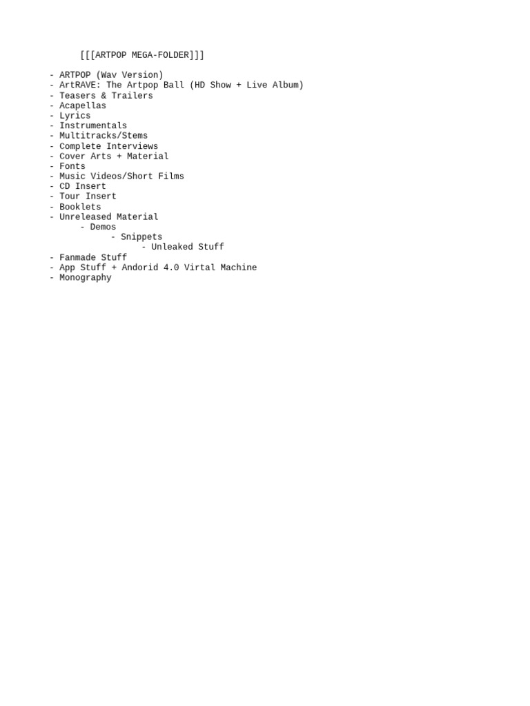 ARTPOP Collection | PDF