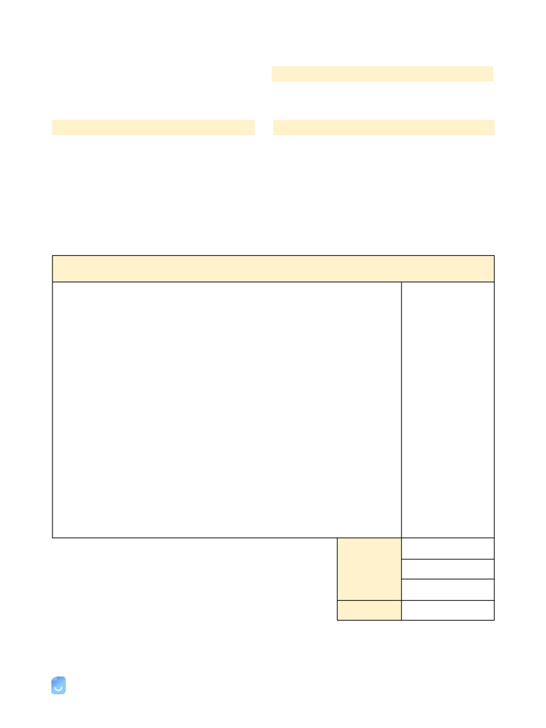 Monthly Rent Invoice Template | PDF