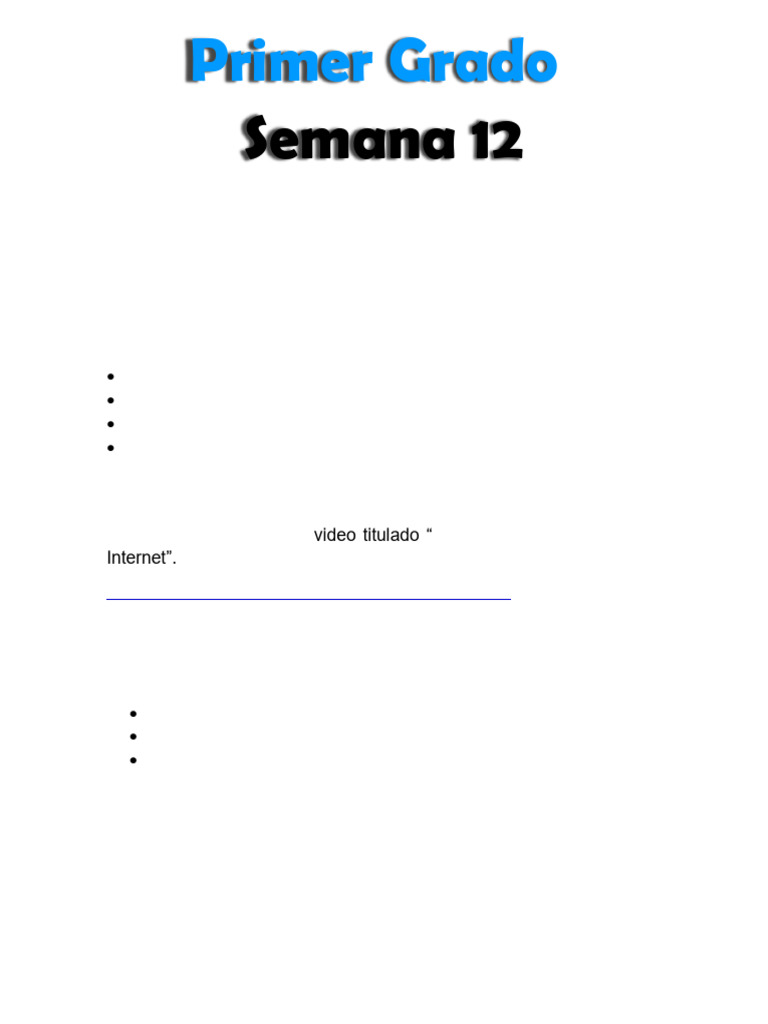 Actividades 1° Semana 12 | PDF