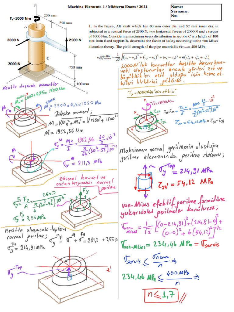 Solution Paper of Midterm Exam 2024 | PDF