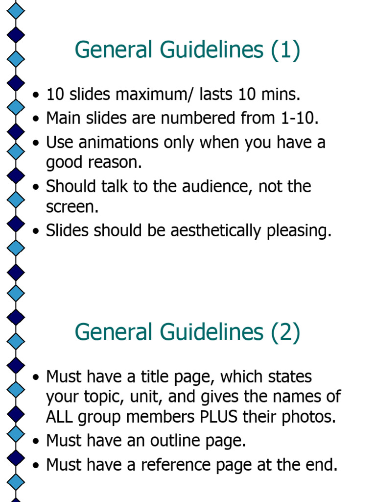 Presentation Guidelines | PDF