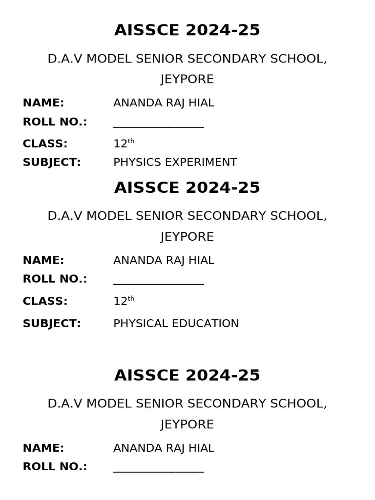 Aissce 2024 | PDF