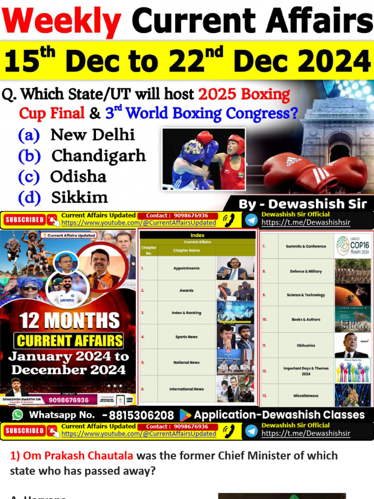 Daily Current Affairs Update: Nov 2024 | PDF