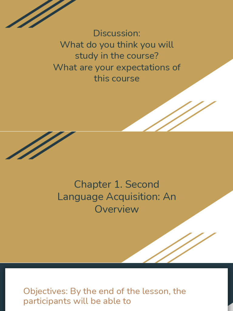 Chapter 1. Second Language Acqusition-An Overview | PDF | Second Language Acquisition | Second ...
