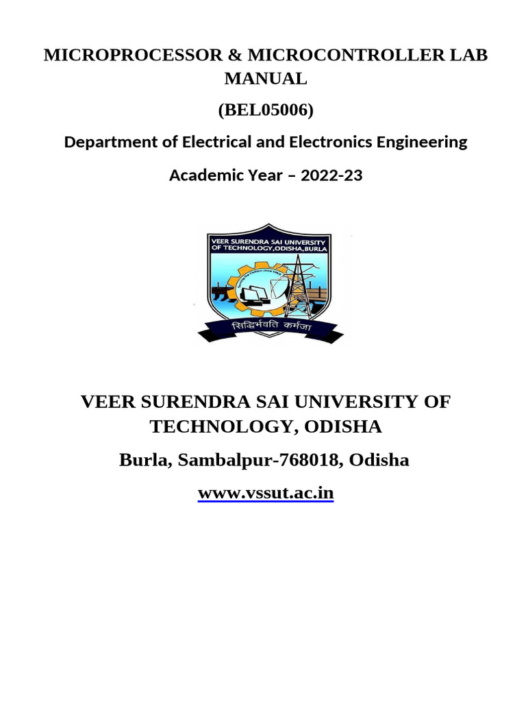 MPMC_Lab_Manual Updated | PDF | Engineering | Microcontroller MPMC_Lab_Manual Updated | PDF | Engineering | Microcontroller