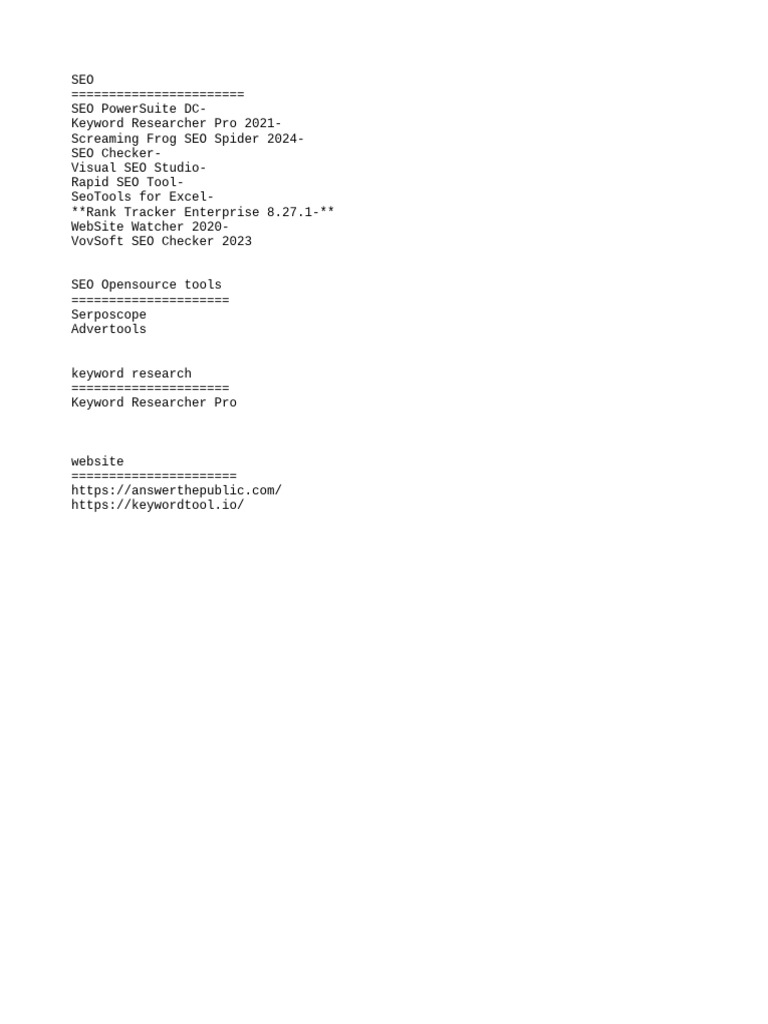 SEO Tools | PDF