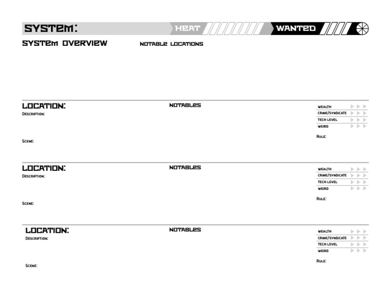 Scum and Villainy Blank System Record | PDF