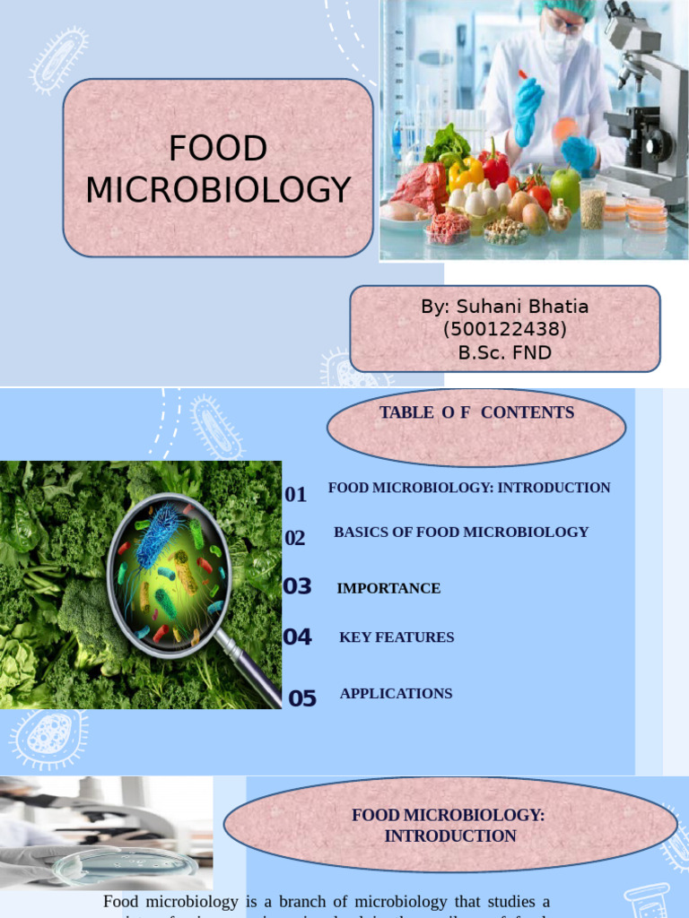 Final PPT Food Microbiology | PDF | Food Preservation | Microorganism
