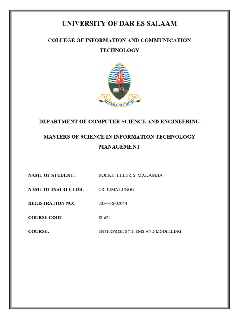 Enterprises Modeling Assignement - 1 - Final | PDF | Conceptual Model | Business Process