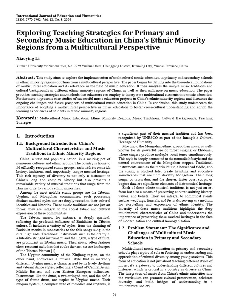 China's Ethnic Minority Regions From A Multicultural Perspective | PDF | Multiculturalism ...